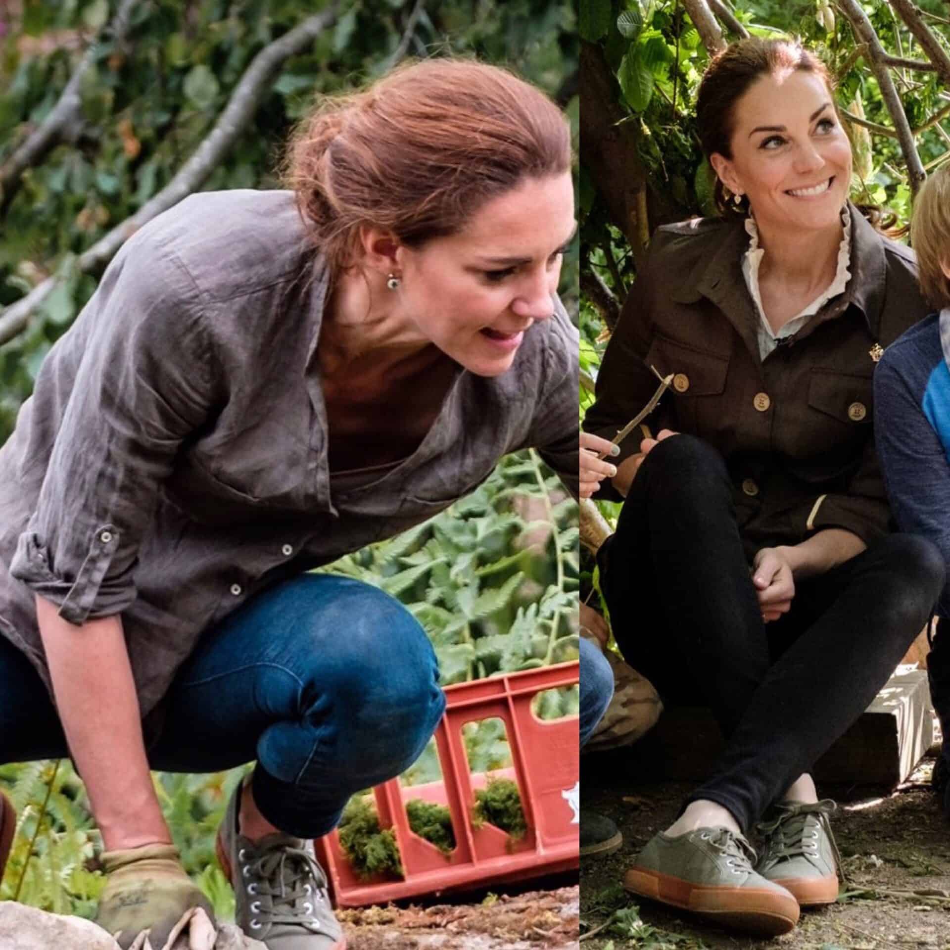 Kate Middleton in Superga Sneakers in Garden Show Throwback - Dress ...