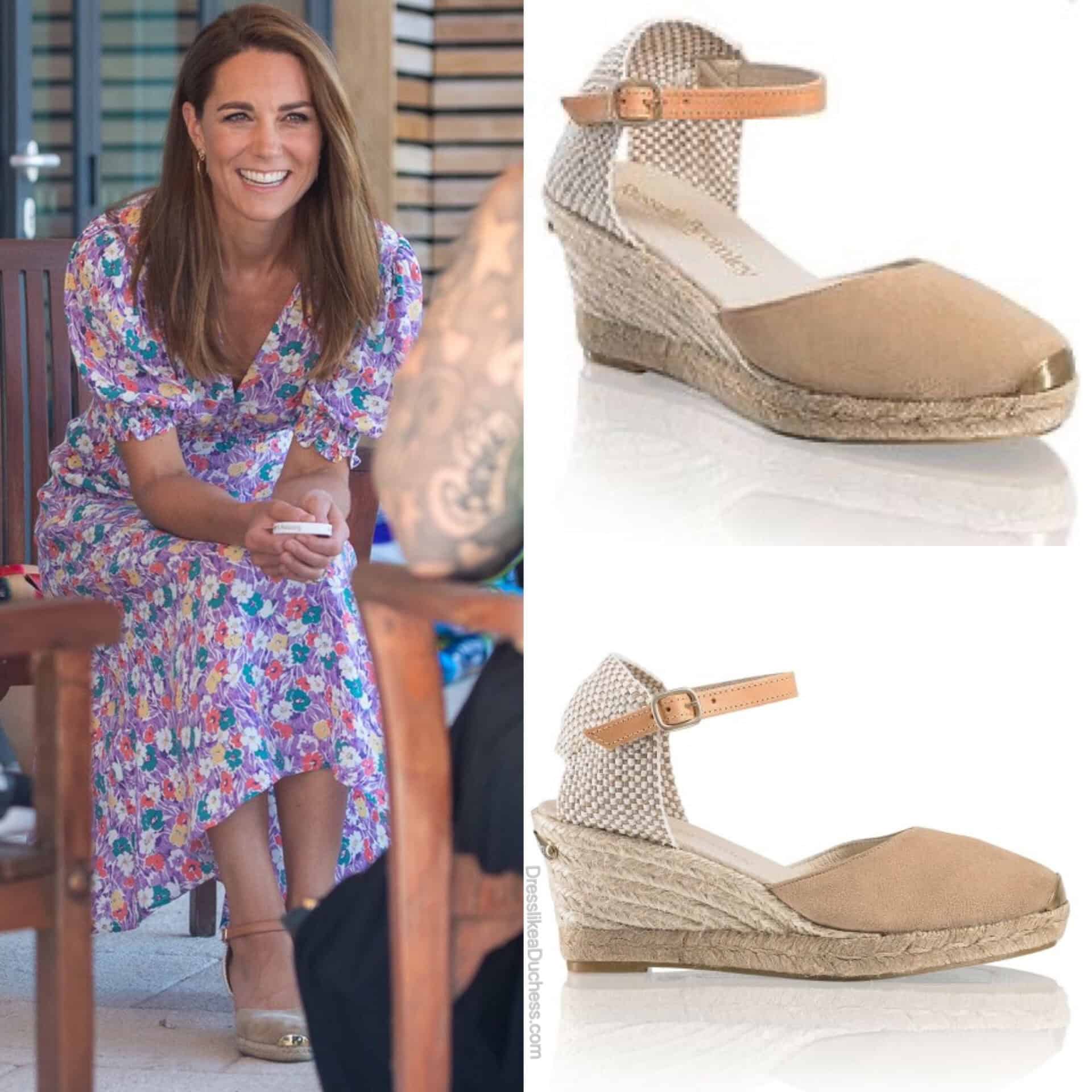 Kate Middleton in Faithfull Floral Midi for Visit to the Nook - Dress ...