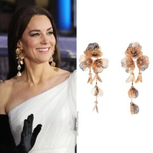 7 Pairs of Kate Middleton's Favorite Floral Earrings - Dress Like A Duchess