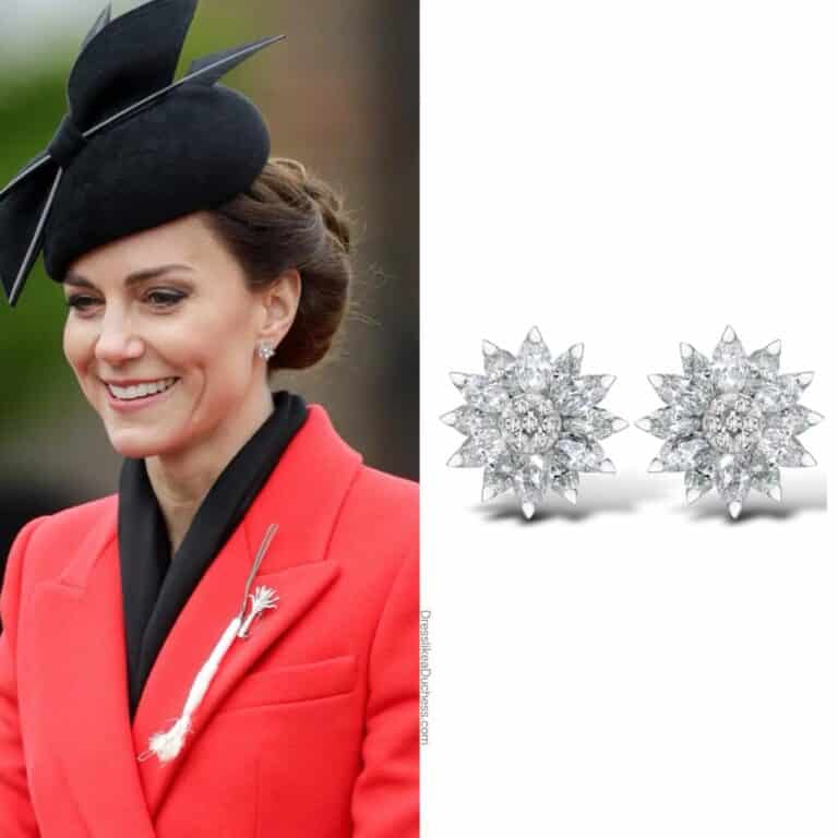 7 Pairs of Kate Middleton's Favorite Floral Earrings - Dress Like A Duchess