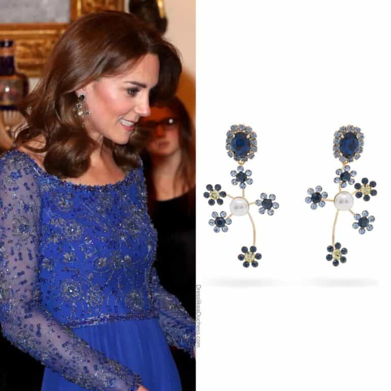 7 Pairs of Kate Middleton's Favorite Floral Earrings - Dress Like A Duchess