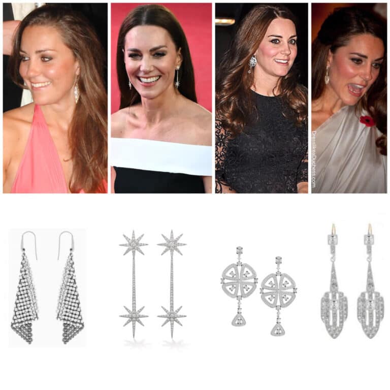 24 Pairs of Kate Middleton's Most Stunning Statement Earrings - Dress ...
