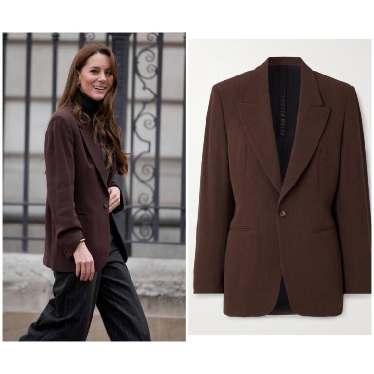 Kate Middleton Wears Brown Blazer for Visit to National Portrait ...