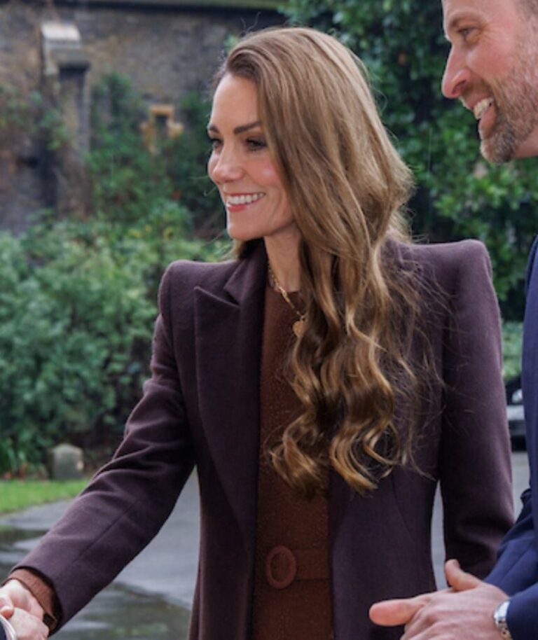 Kate Middleton Meets with New Archbishop in Brown Midi Dress - Dress ...