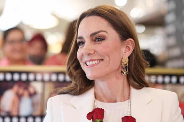 Kate Middleton Wears New Ralph Lauren Cream Dress in Leicester - Dress ...